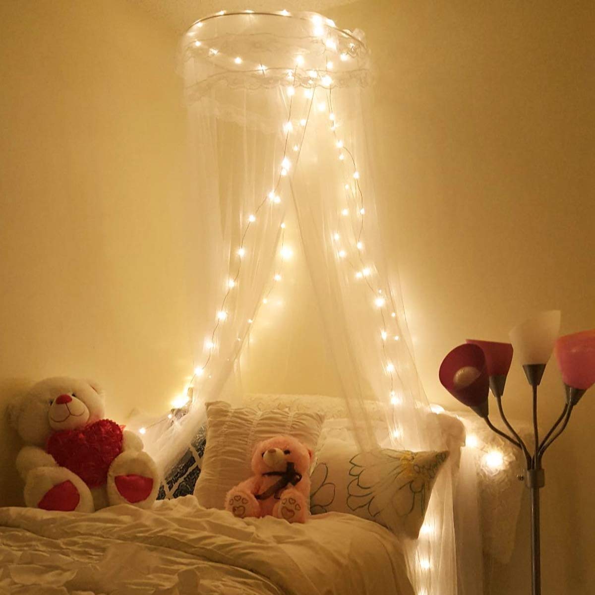 Lighting EVER Fairy Lights Plug in, 33ft 100 LED String Lights for Bedroom, Warm White Copper Wire Lights, Waterproof Indoor Outdoor Decorative Fairy Lights for Patio, Garden, Balcony, Vases, Craft