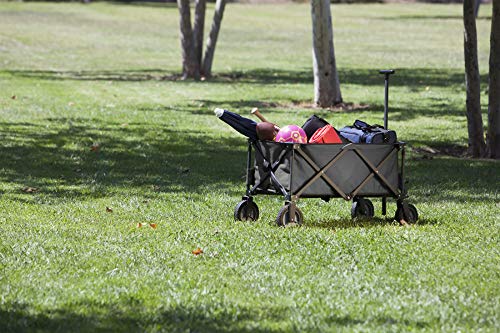 ONIVA - a Picnic Time Brand - Adventure Wagon Folding Wagon - Wagon Cart - Sport Utility Wagon - Beach Wagon Collapsible, (Dark Gray) 35.6 x 18.9 x 21.9