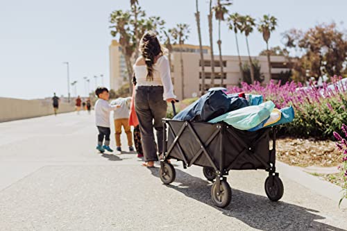 ONIVA - a Picnic Time Brand - Adventure Wagon Folding Wagon - Wagon Cart - Sport Utility Wagon - Beach Wagon Collapsible, (Dark Gray) 35.6 x 18.9 x 21.9