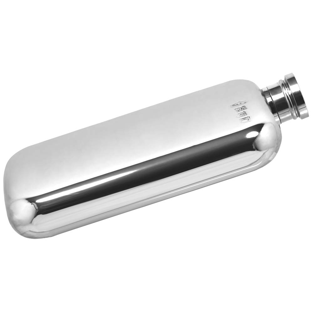 English Pewter Company 6oz Traditional Plain Pewter Liquor Hip Flask [SF435]