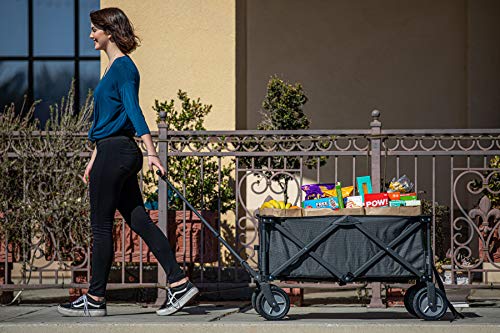 ONIVA - a Picnic Time Brand - Adventure Wagon Folding Wagon - Wagon Cart - Sport Utility Wagon - Beach Wagon Collapsible, (Dark Gray) 35.6 x 18.9 x 21.9