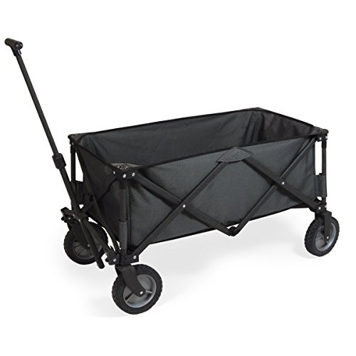 ONIVA - a Picnic Time Brand - Adventure Wagon Folding Wagon - Wagon Cart - Sport Utility Wagon - Beach Wagon Collapsible, (Dark Gray) 35.6 x 18.9 x 21.9