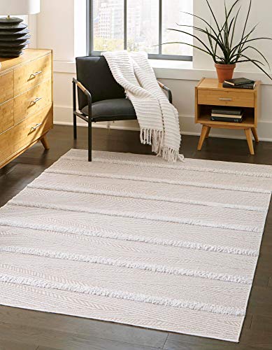 Rugs.com Sabrina Soto Casa Collection Rug â 4' x 6' Beige High Rug Perfect for Entryways, Kitchens, Breakfast Nooks, Accent Pieces
