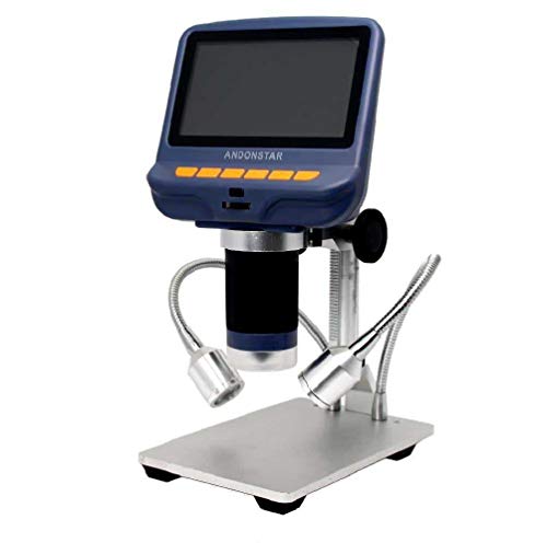 Andonstar AD106S Digital Solder Microscope Electronic Repair Coin Collection Jewelry Appraisal Antique Authentication and Children Biology Slides Observation 200X Magnification with 4.3-inch Display
