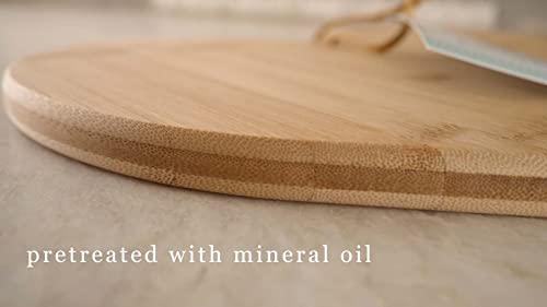 Heart Shaped Cutting Board Organic Bamboo 12 x 13.5 Large Generous Size Perfectly Crafted to Serve or Hang Valentines Day Romantic Gift Meat Cheese Charcuterie Wood Tray