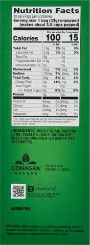 Orville Redenbacher's SmartPop! Kettle Corn Popcorn, 1.16 Oz, 12 Ct