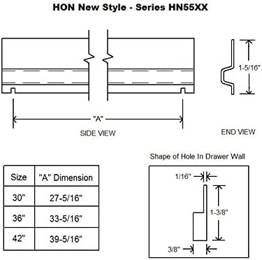 HON Lateral File Bars for a 30" Wide Cabinet (2/per Set)