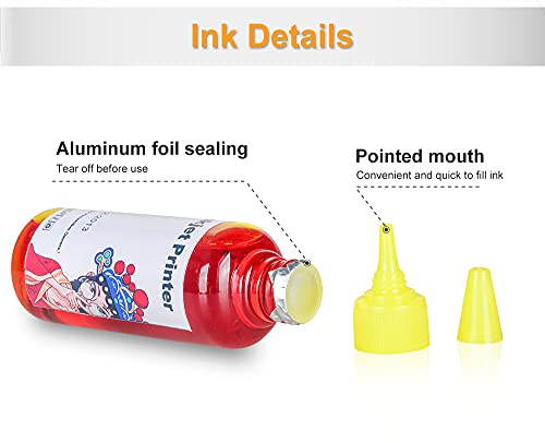 KSI Ink Refill kit 6x100ml forHP 950 951 932 933 60 61 952 902 901 62 63 64 65 21 22 920 940 934 564 711 970 971 94 95 96 Refillable Ink Cartridge for HP Envy 4500 4520 5643 OfficeJet 6500a 6500 6000.
