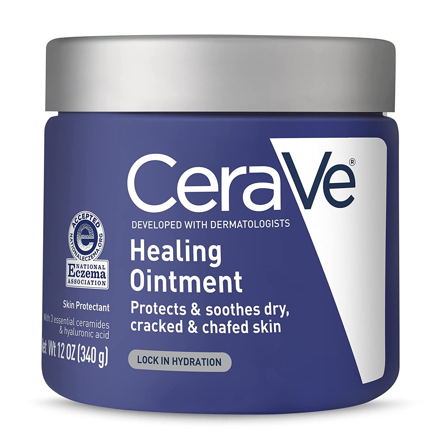 CeraVe Healing Ointment | 12 Ounce | Cracked Skin Repair Skin Protectant with Petrolatum Ceramides | Packaging May Vary (Pack of 2)