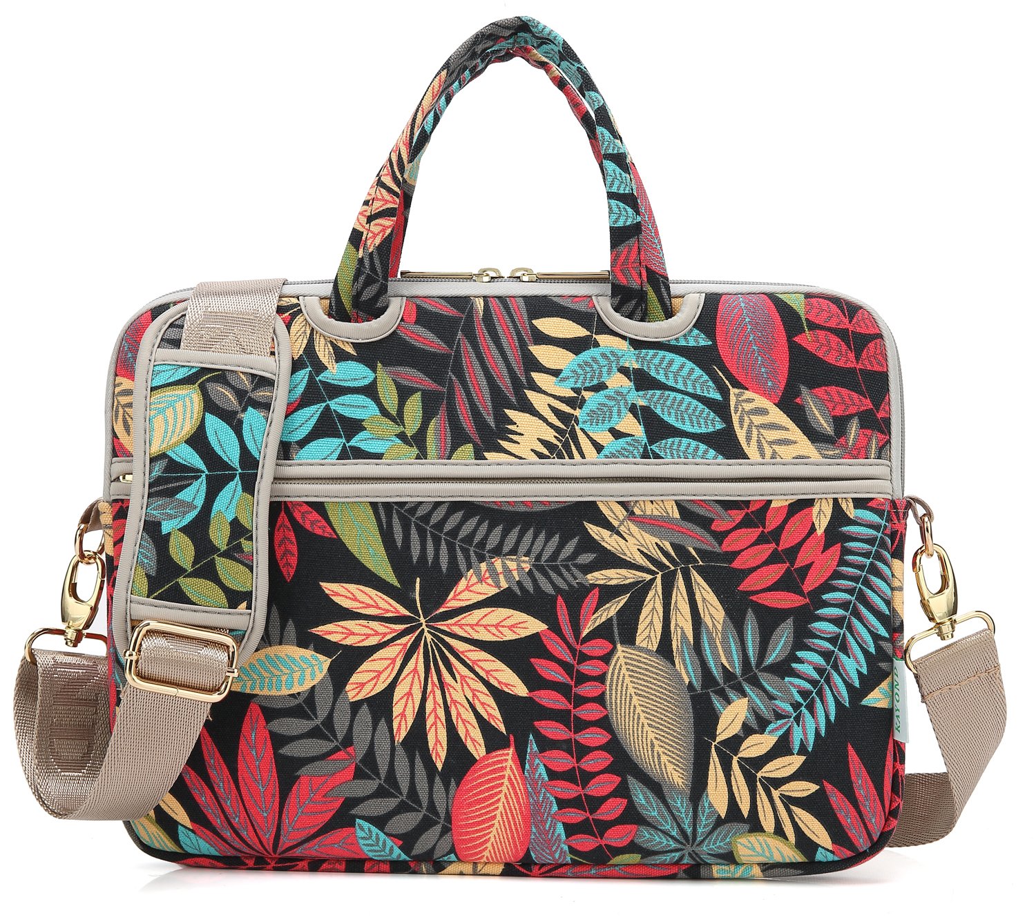 kayond Forest series Black Patten water-resistant Laptop Shoulder Messenger Bag Case Sleeve for 12 Inch 13 Inch Laptop