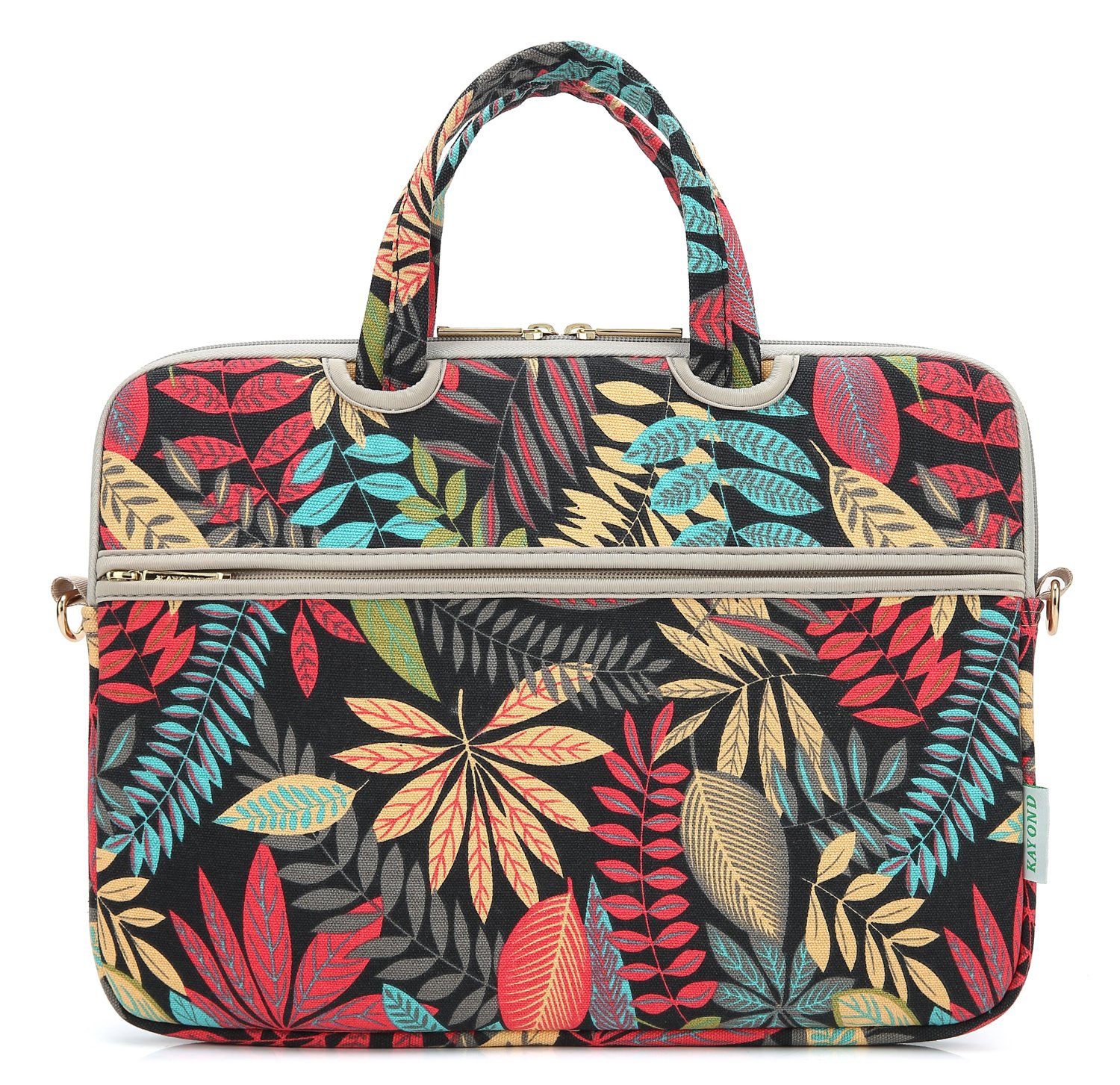 kayond Forest series Black Patten water-resistant Laptop Shoulder Messenger Bag Case Sleeve for 12 Inch 13 Inch Laptop