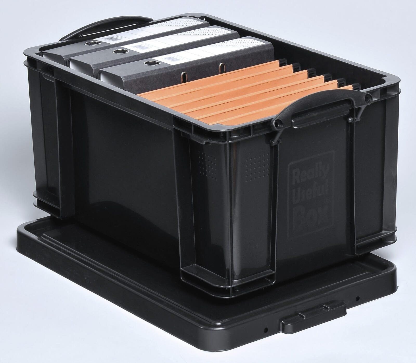 Really Useful Transparent Plastic Box Black 48 Litres 60 x 40 x 31.5 cm
