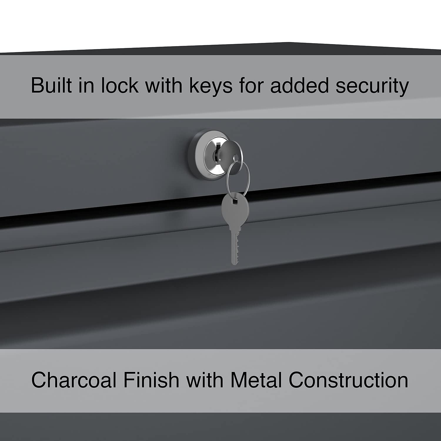 Lorell 60437 Lateral File, 4-Drawer, 42-Inch x18-5/8-Inch x52-1/2-Inch , Charcoal
