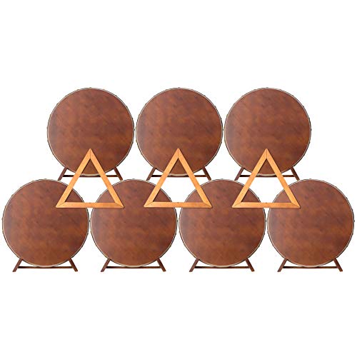 Vintiquewise Wooden Stackable Round Shaped Wine Barrel Wine Rack, 1 Rack