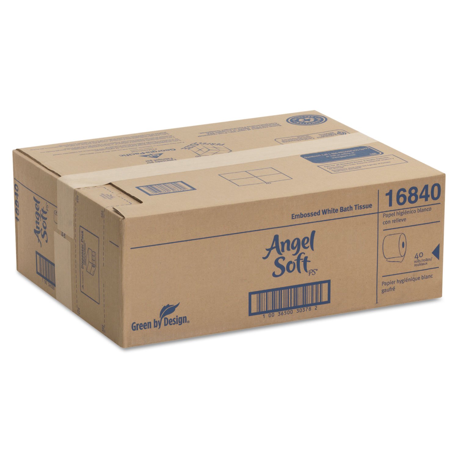 Angel Soft Standard Toilet Paper, 2-Ply, White, 450 Sheets/Roll, 40 Rolls/Carton (16840)