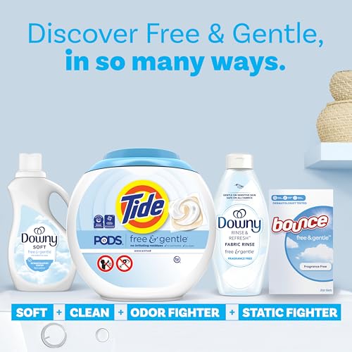 Tide PODS Free & Gentle Laundry Detergent Soap Pacs, 81 Count, Tide PODS Laundry Detergent