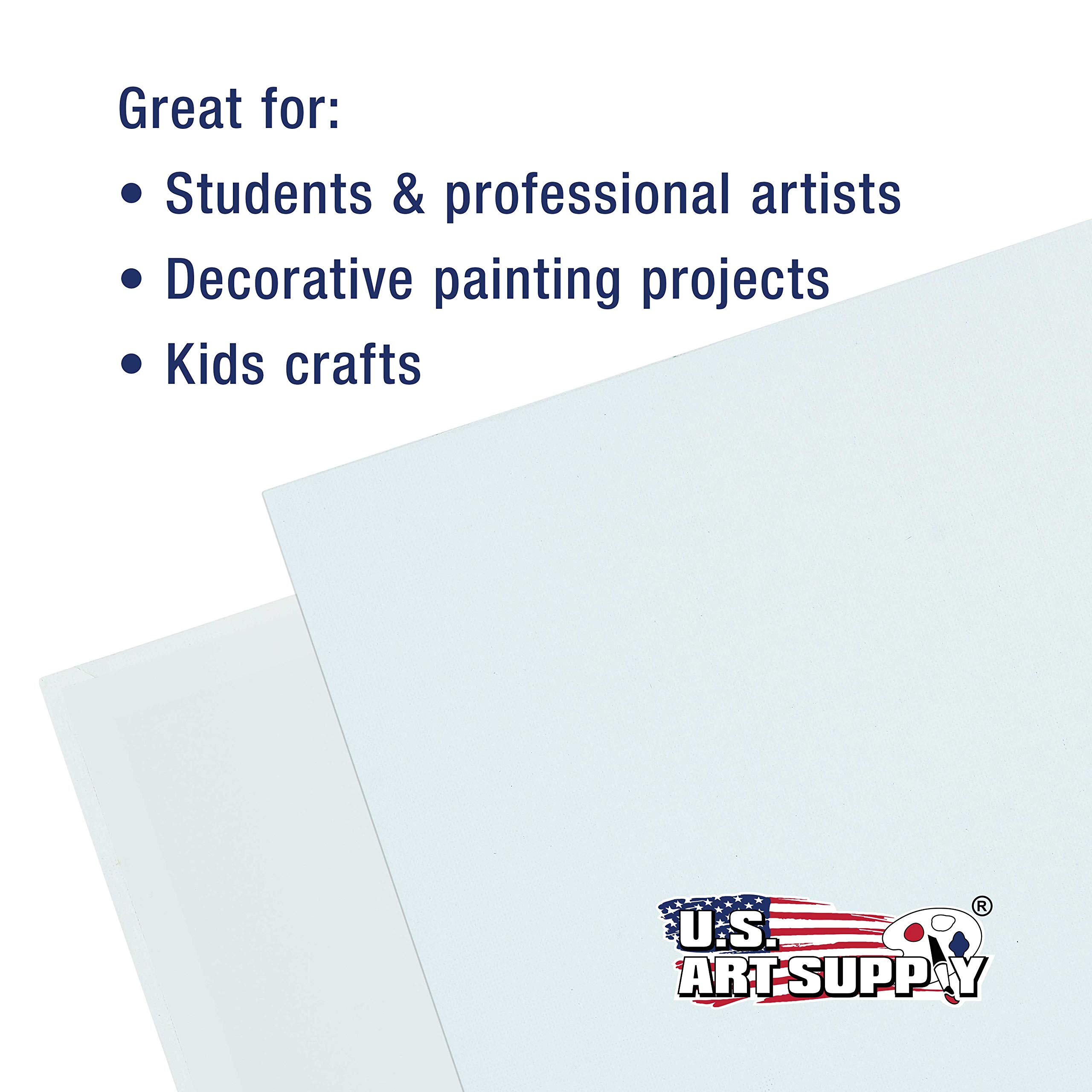 US Art Supply 12 X 12 inch Professional Artist Quality Acid Free Canvas Panel Boards for Painting 12-Pack (1 Full Case of 12 Single Canvas Board Panels)