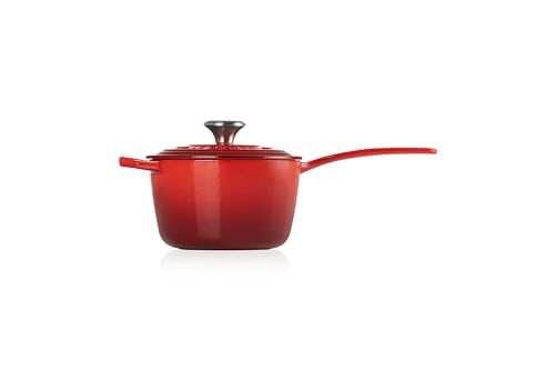 Le Creuset Enameled Cast Iron Signature Saucepan, 1.75 qt., Cerise