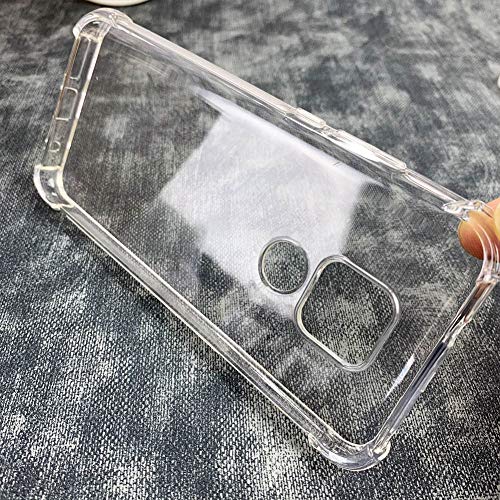 Ytaland for Moto G Play 2021 Case (Not for Moto G Play 2020),with 2 x Tempered Glass Screen Protector. (3 in 1) Crystal Clear Silicone Shockproof TPU Bumper Protective Phone Case Cover