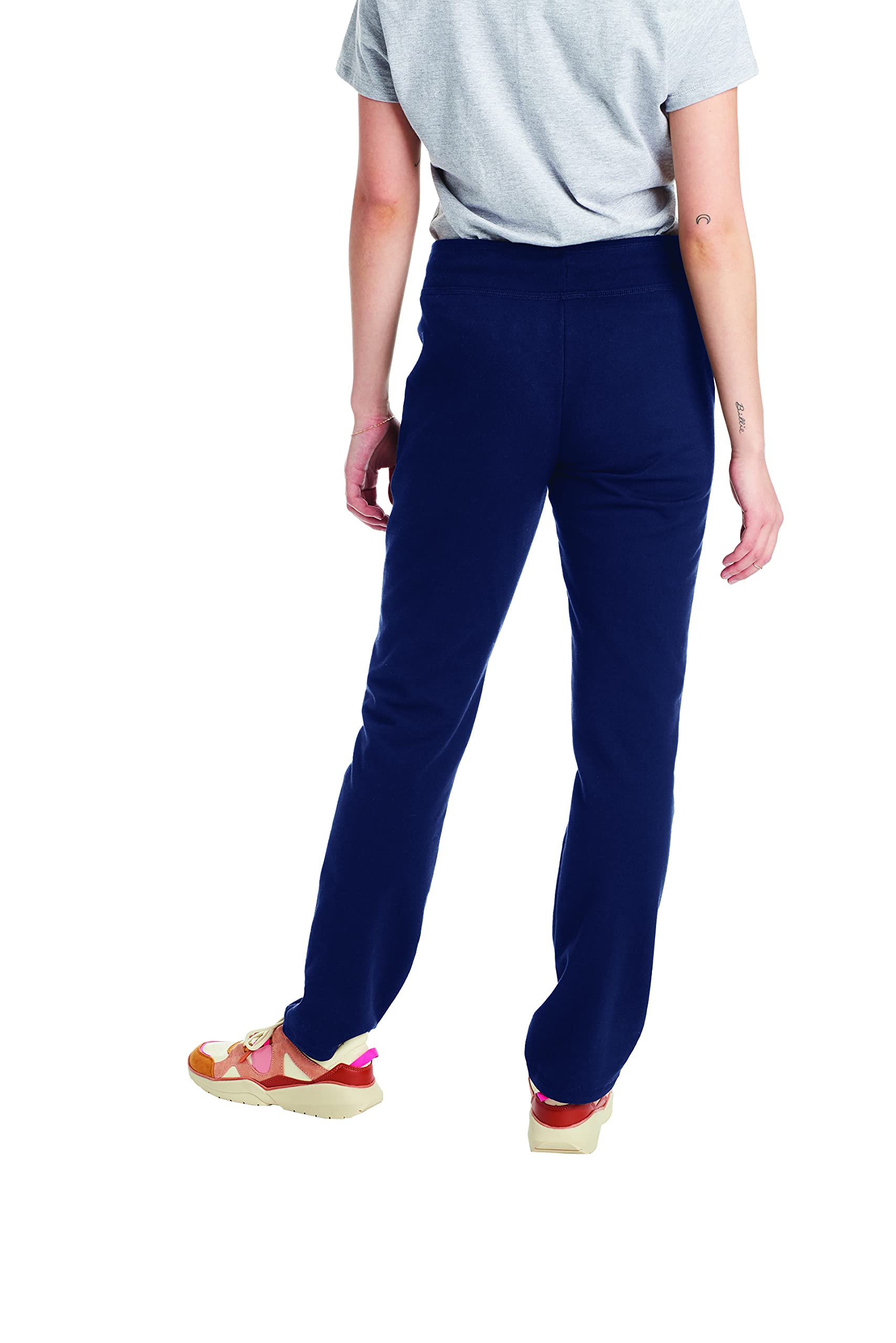 Hanes Women's French Terry Pant, Navy, Large