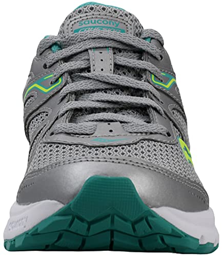 Saucony Women's Cohesion 10 Running Shoe, Grey/Tea/Ct, 8.5 M US
