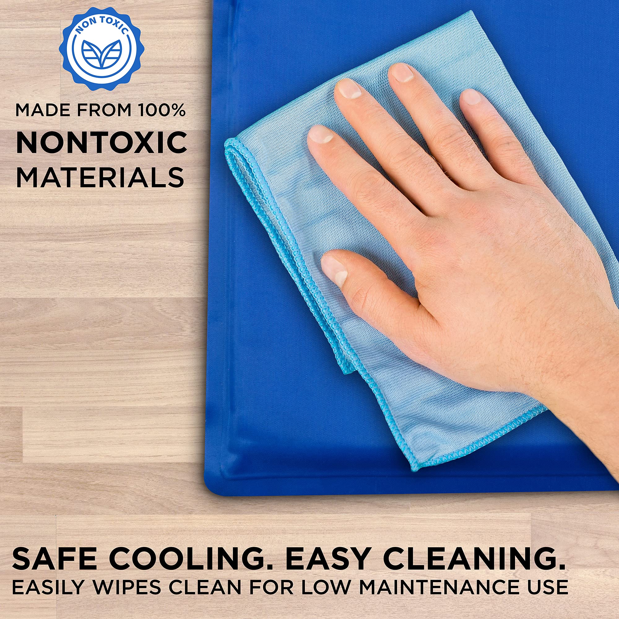 Arf Pets Dog Cooling Mat 35” x 55” Pad for Kennels, Crates & Beds, Non-Toxic, Solid Self Cooling Gel .No Fridge or Electricity Needed