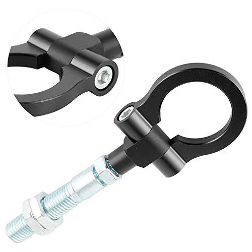 Tow Hook, Heavy Duty Car Racing Tow Hook Red Folding Ring Refitting Front Auto Trailer Accessory Fit for Hyundai Veloster 2012β2017(Black)