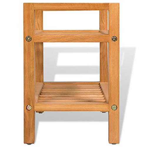 YUUIKLLE Shoe Rack with 2 Shelves,wooden shoe rack for entryway,Storage Organizer, Entryway Organizer, Hallway or Living Room,Solid Oak Wood