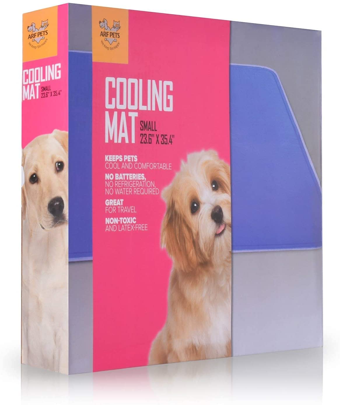 Arf Pets Dog Cooling Mat 35” x 55” Pad for Kennels, Crates & Beds, Non-Toxic, Solid Self Cooling Gel .No Fridge or Electricity Needed