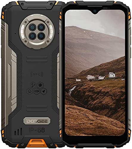 DOOGEE Rugged Phone Unlocked S96 Pro 8GB+128GB Infrared Night Vision Helio G90 Octa Core Waterproof Android Phone, 48MP+20MP, 6.22" + Global 4G LTE GSM AT&T T-Mobile Dual SIM Phone 6350mAhļ¼Orangeļ¼
