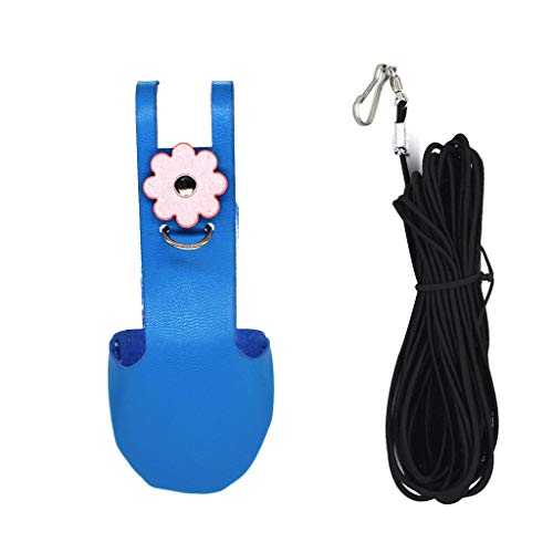 Hibye Bird Parrot Velvet Leather Diaper with Leash Harness Rope Cockatiel Pigeons Flight Suit Clothes Feces Pocket Training Adjustable Pet Supplies
