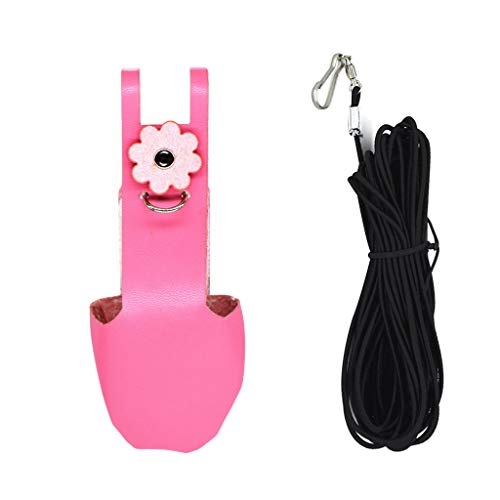 Hibye Bird Parrot Velvet Leather Diaper with Leash Harness Rope Cockatiel Pigeons Flight Suit Clothes Feces Pocket Training Adjustable Pet Supplies