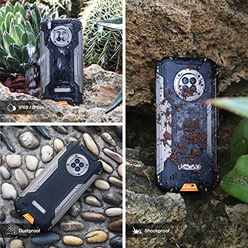 DOOGEE Rugged Phone Unlocked S96 Pro 8GB+128GB Infrared Night Vision Helio G90 Octa Core Waterproof Android Phone, 48MP+20MP, 6.22" + Global 4G LTE GSM AT&T T-Mobile Dual SIM Phone 6350mAh(Orange)