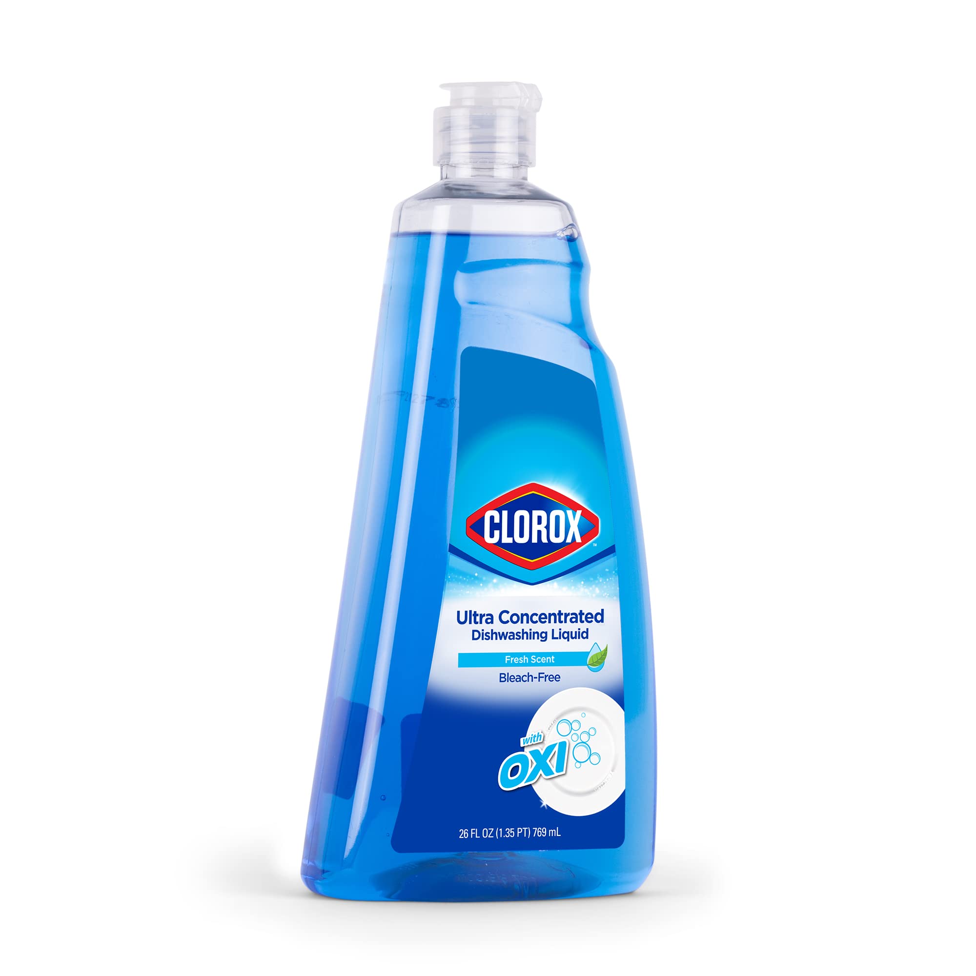 Clorox Liquid Dish Soap | OXY Powered Dishwashing Liquid Cuts Through Tough Grease FAST | Quick Rinsing formula Washes Away Germs | A Powerful Clean You Can Trust, Fresh Scent, 6-Pack