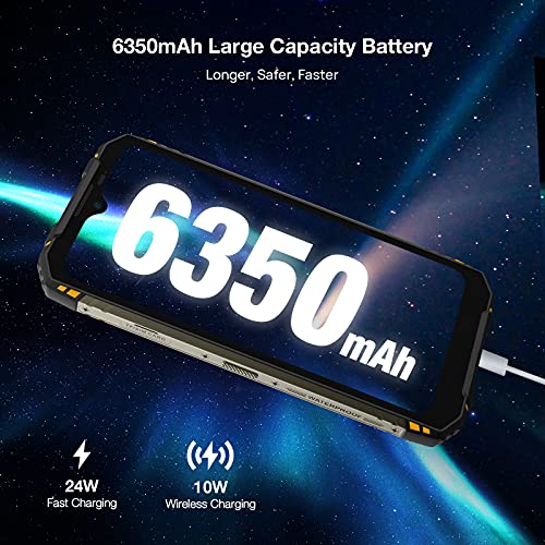 DOOGEE Rugged Phone Unlocked S96 Pro 8GB+128GB Infrared Night Vision Helio G90 Octa Core Waterproof Android Phone, 48MP+20MP, 6.22" + Global 4G LTE GSM AT&T T-Mobile Dual SIM Phone 6350mAh(Orange)