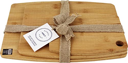 MRKT FINDS 3PK Bamboo Cutting Board, Kitchen Chopping Board, Heavy Duty Serving Tray, Ak426