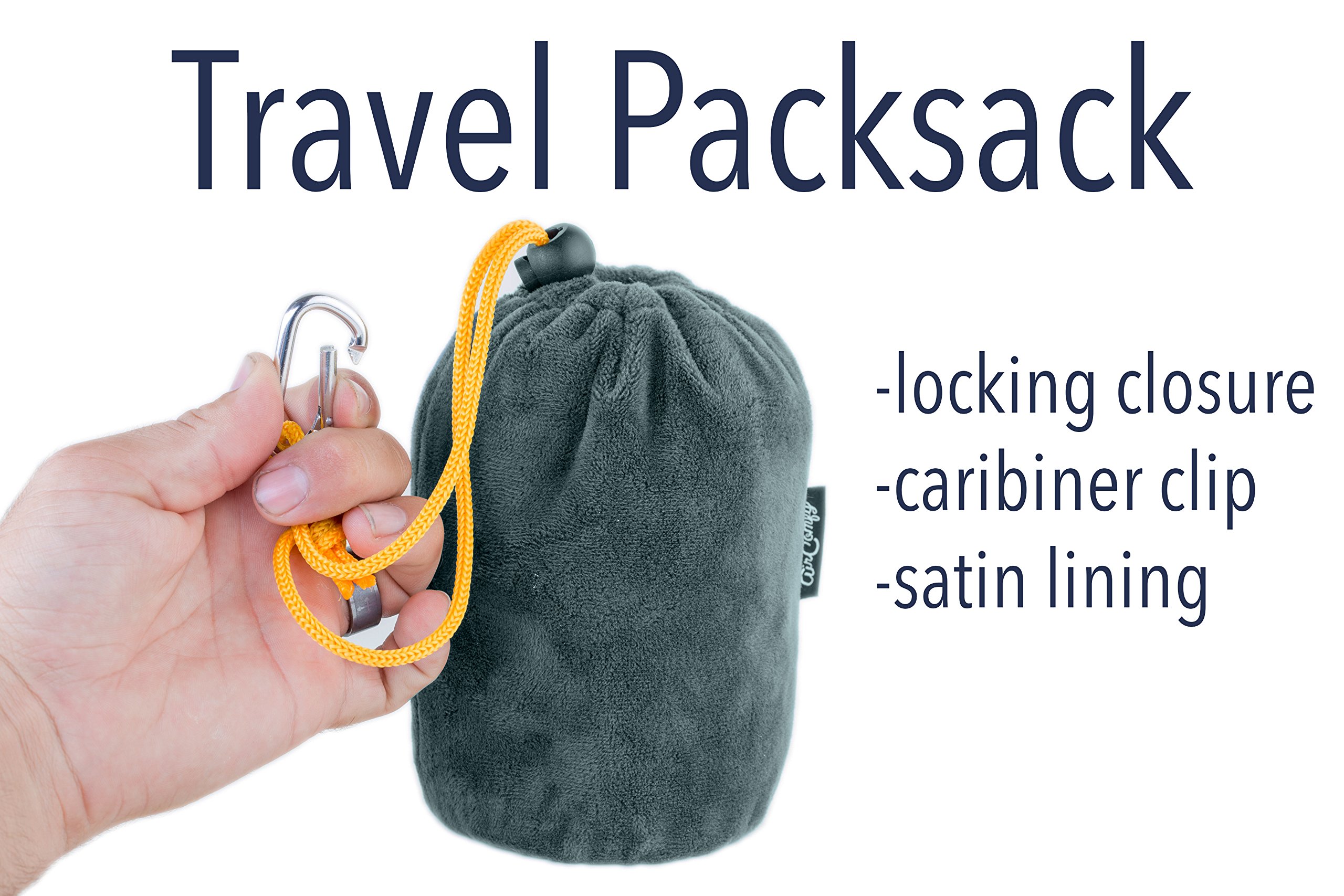AirComfy Daydreamer Travel Neck Pillow - Self-Inflatable Pillow with Luxuriously Soft Washable Cover and Packsack - Compact and Lightweight Support for Sleeping and Traveling in Airplanes