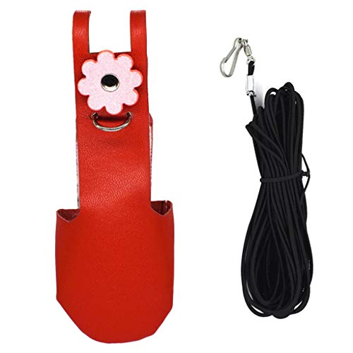 Hibye Bird Parrot Velvet Leather Diaper with Leash Harness Rope Cockatiel Pigeons Flight Suit Clothes Feces Pocket Training Adjustable Pet Supplies