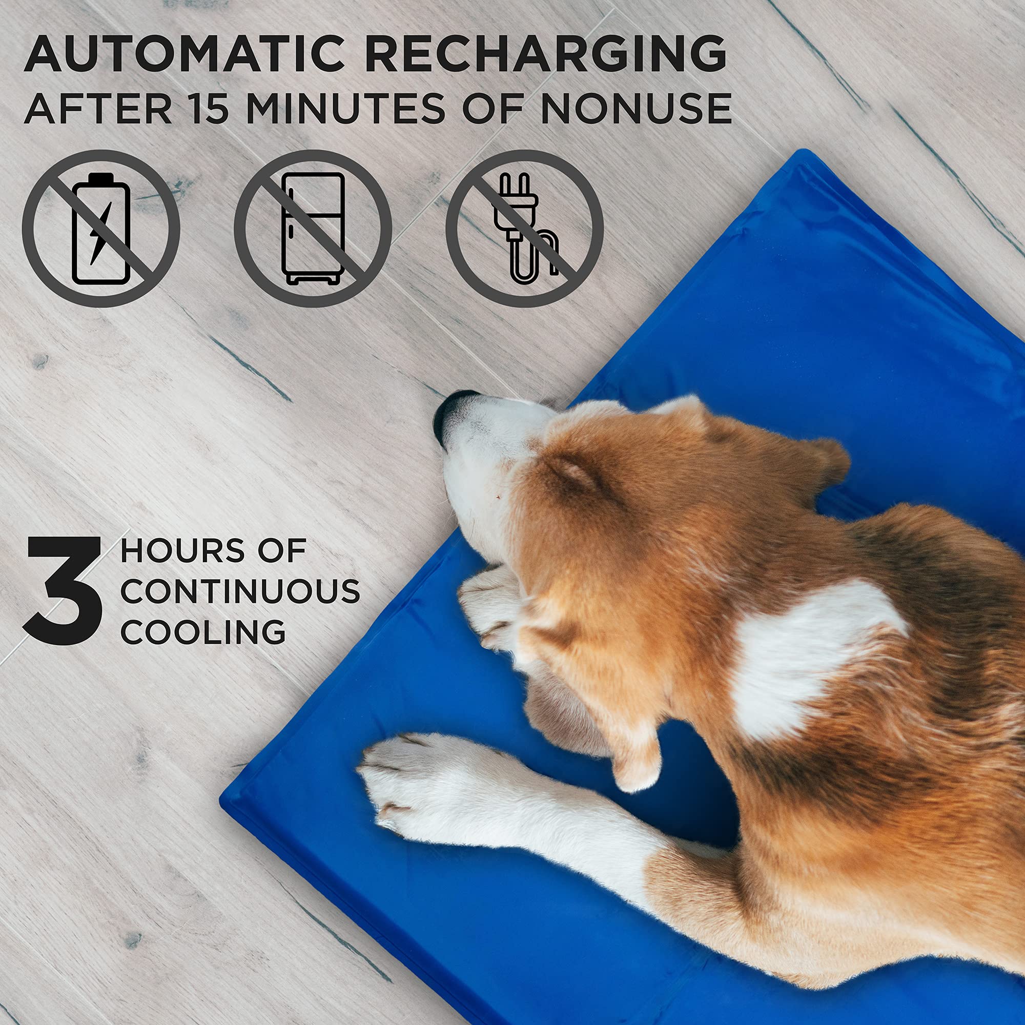Arf Pets Dog Cooling Mat 23β x 35β Pad for Kennels, Crates, Beds, Non-Toxic, Durable Solid Self Cooling Gel No Refrigeration or Electricity Needed