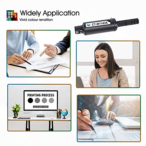 Cool Toner Compatible Toner Reload Kit Replacement for HP 143A W1143A 143AD W1143AD for HP Neverstop Laser MFP 1202w 1001nw MFP 1202nw 1201 Toner Printer (Black, 2-Pack)
