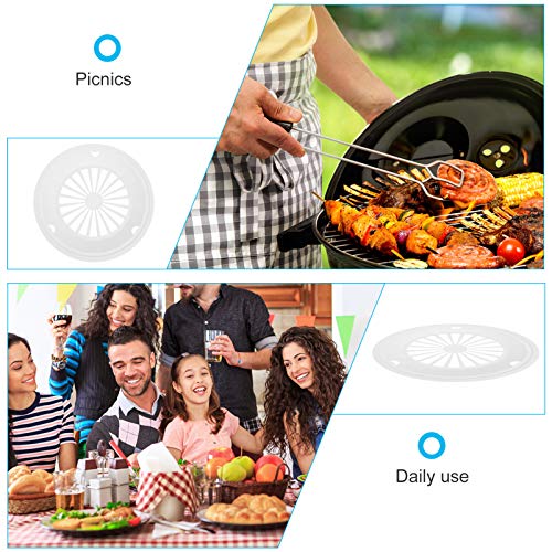 YARNOW Reusable Plastic Paper Plate Holder 10.6 inch Round BBQ Paper Plate Trays Multicolor Lightweight Plate Support Outdoor Picnic Supplies