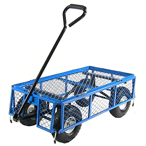 Sunnydaze Utility Cart with Removable Folding Sides, 400 Pound Weight Capacity