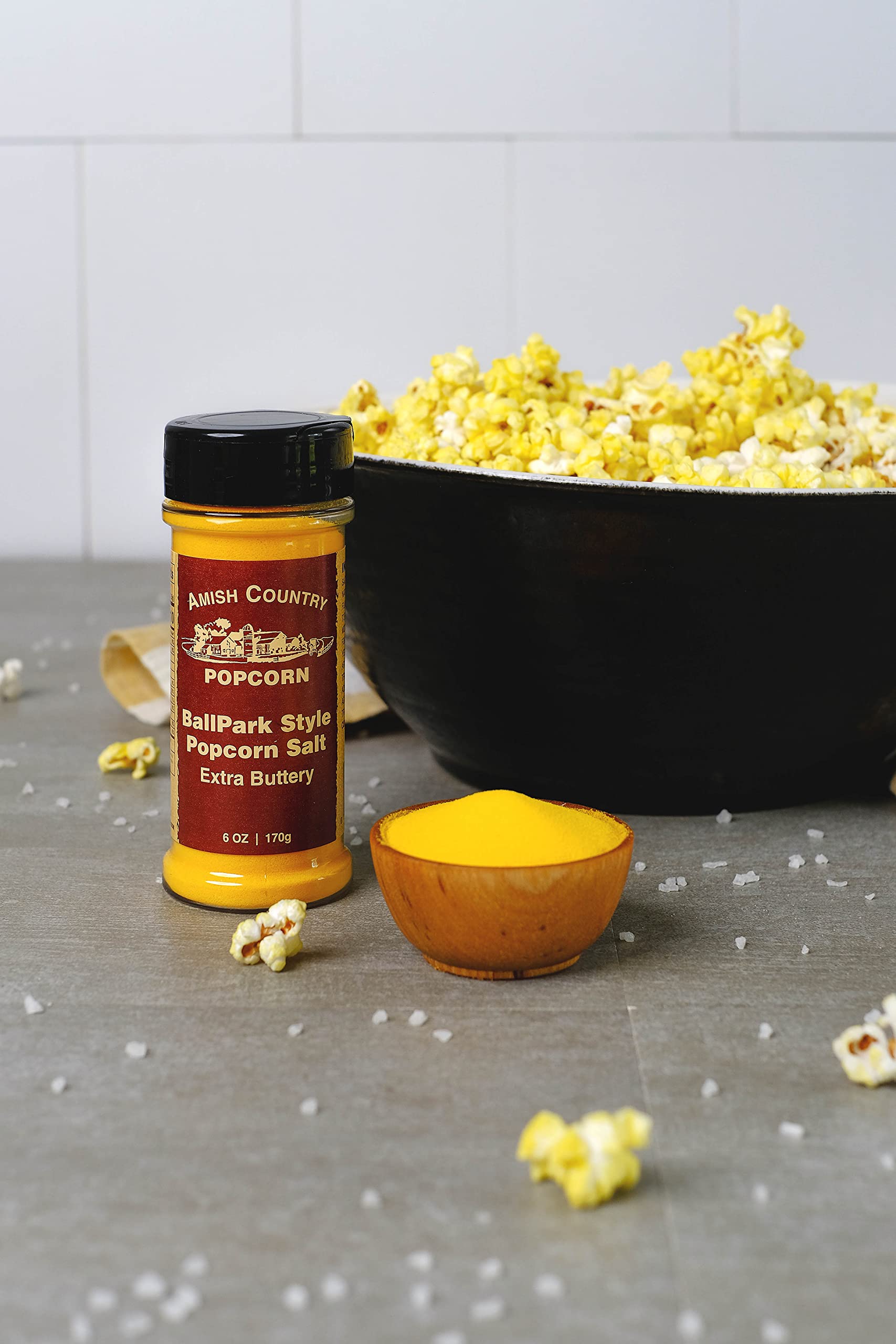 Amish Country Popcorn | Ballpark ButterSalt Popcorn Salt - 3-6 oz Bottles | Old Fashioned, Non-GMO and Gluten Free (3-6 oz Bottles)