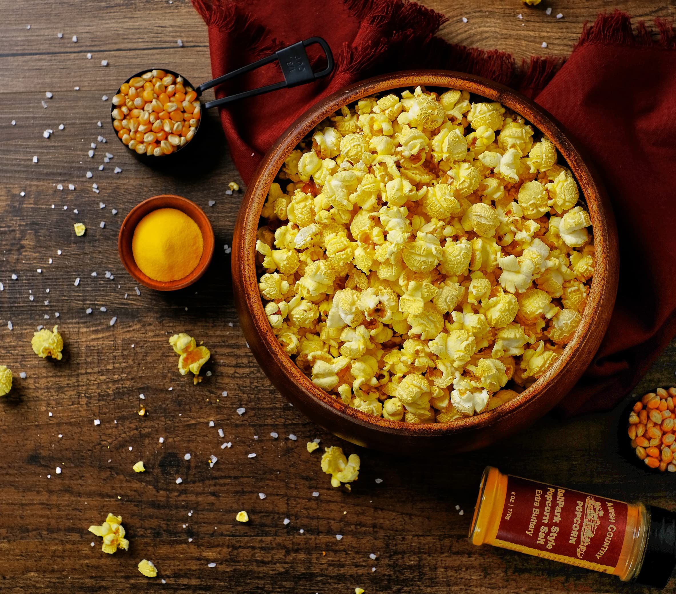 Amish Country Popcorn | Ballpark ButterSalt Popcorn Salt - 3-6 oz Bottles | Old Fashioned, Non-GMO and Gluten Free (3-6 oz Bottles)
