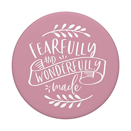 Fearfully & Wonderfully Made Christian Scripture Bible Verse PopSockets PopGrip: Swappable Grip for Phones & Tablets