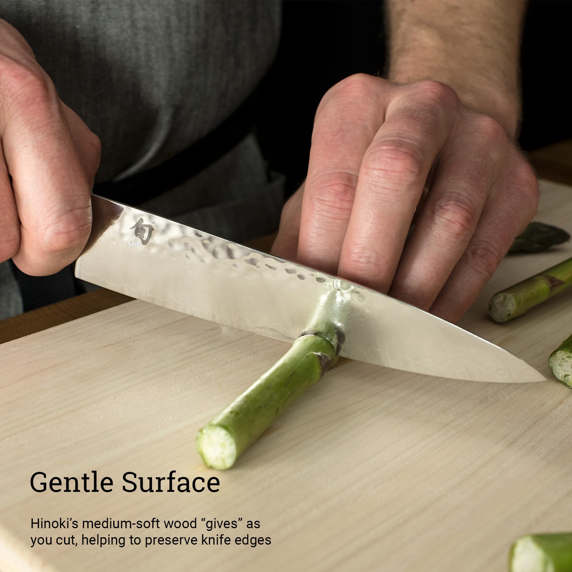 Shun Cutlery Small Hinoki Cutting Board, 10.75" x 8.25" Small Wooden Japanese Chopping Board for Kitchen, Medium-Soft Wood Preserves Knife Edges, Forest Stewardship Council Certified