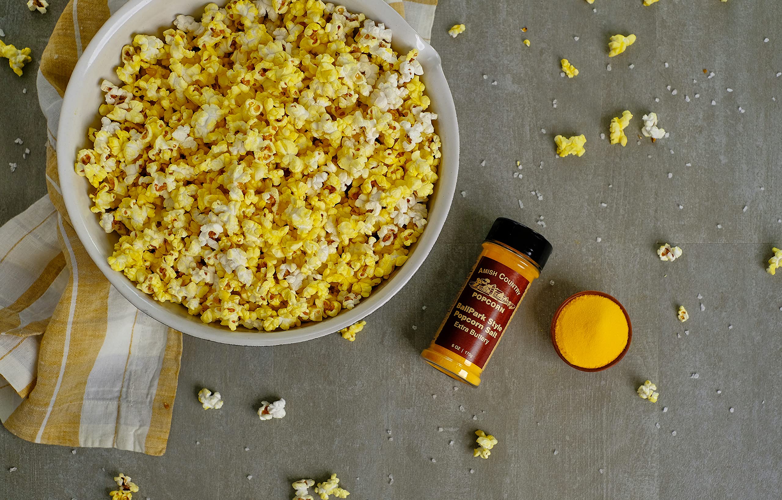 Amish Country Popcorn | Ballpark ButterSalt Popcorn Salt - 3-6 oz Bottles | Old Fashioned, Non-GMO and Gluten Free (3-6 oz Bottles)