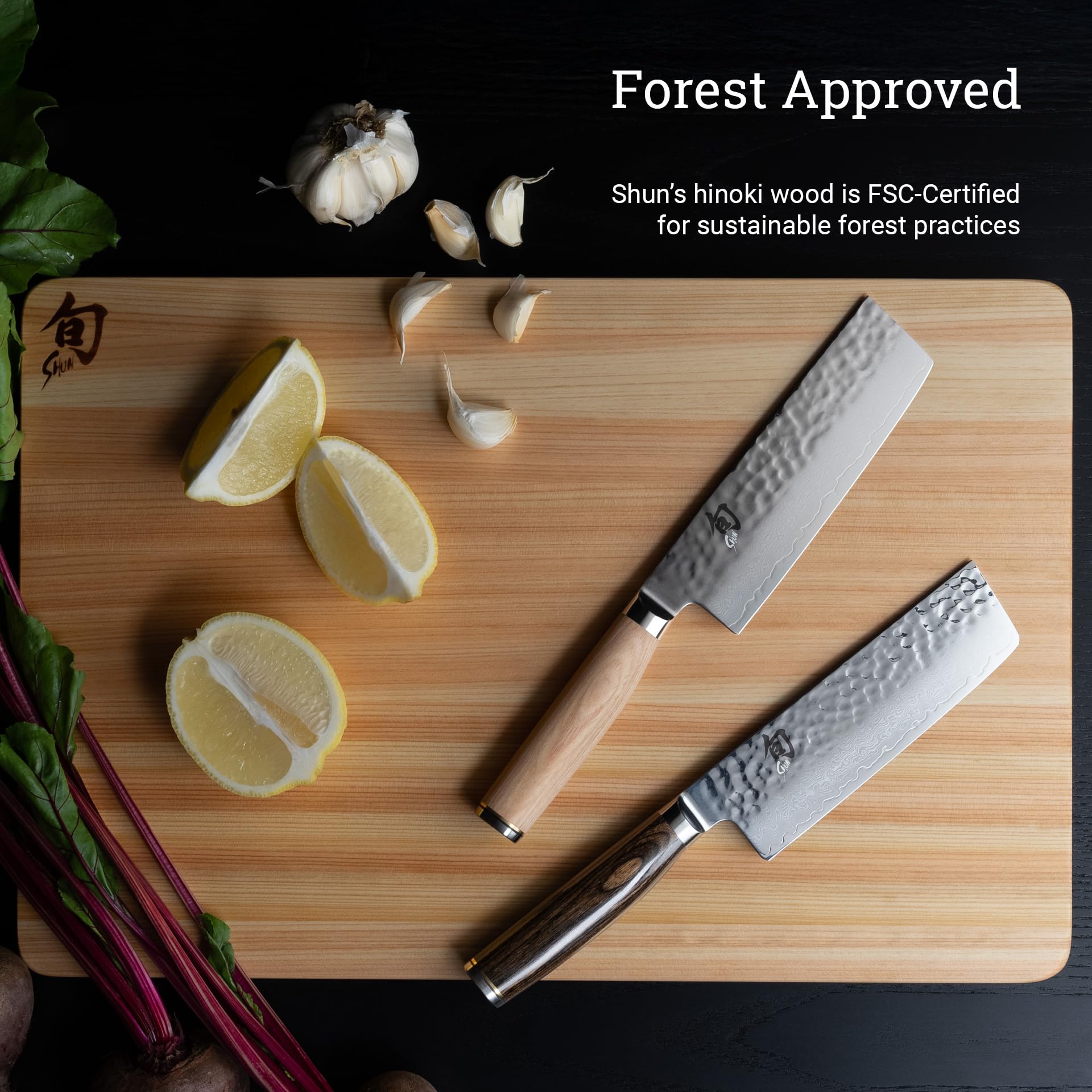 Shun Cutlery Small Hinoki Cutting Board, 10.75" x 8.25" Small Wooden Japanese Chopping Board for Kitchen, Medium-Soft Wood Preserves Knife Edges, Forest Stewardship Council Certified