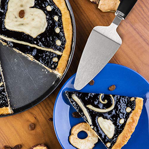 2 Pieces Stainless Steel Pie Server Set Cake Cutter Serrated Spatula Pizza Tart Dessert Slicer for Cutting and Serving Desserts Brownies Lasagna