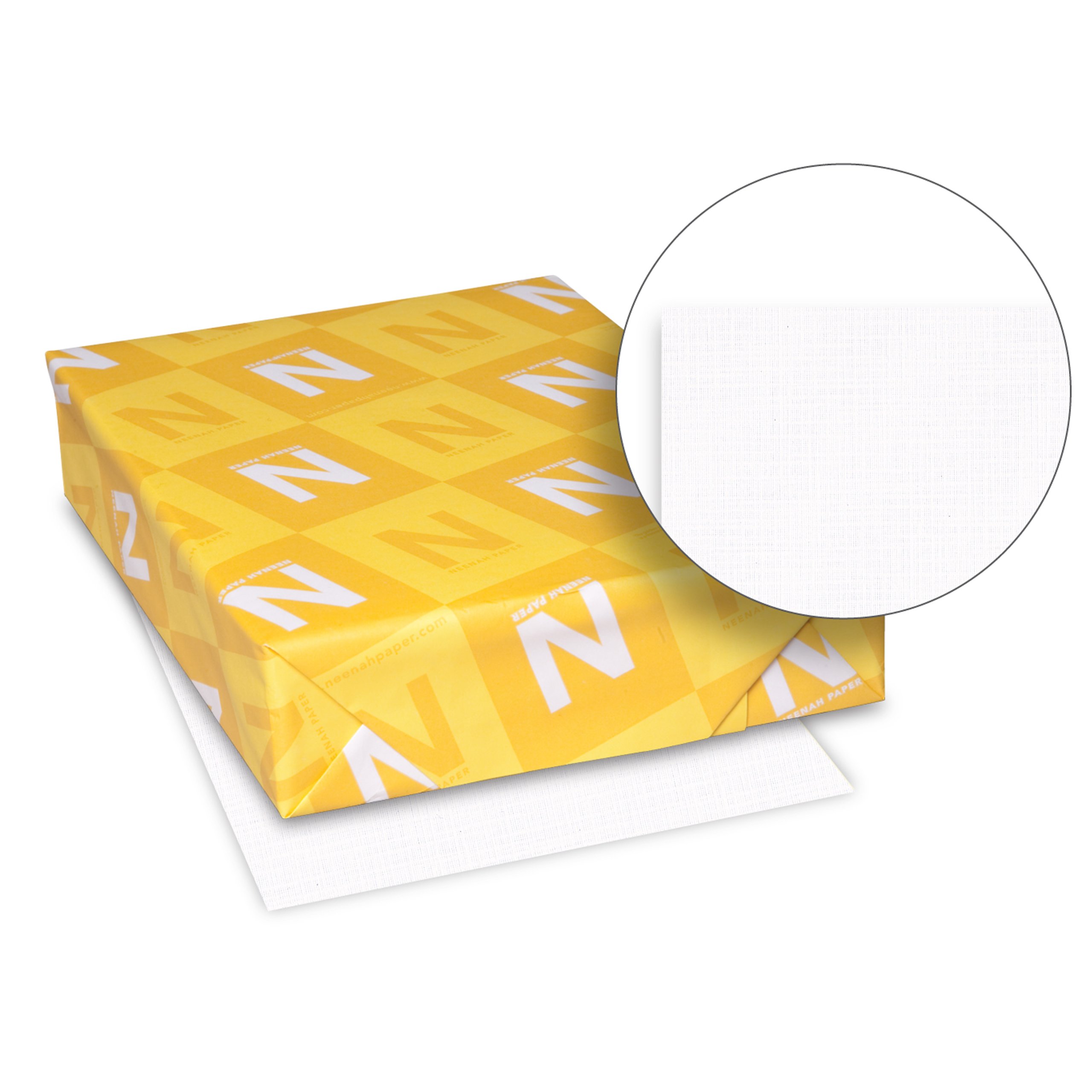 Neenah Royal Sundance Paper, 8.5" x 11", 24 lb, Linen Finish, Bright White, 500 Sheets (75061)
